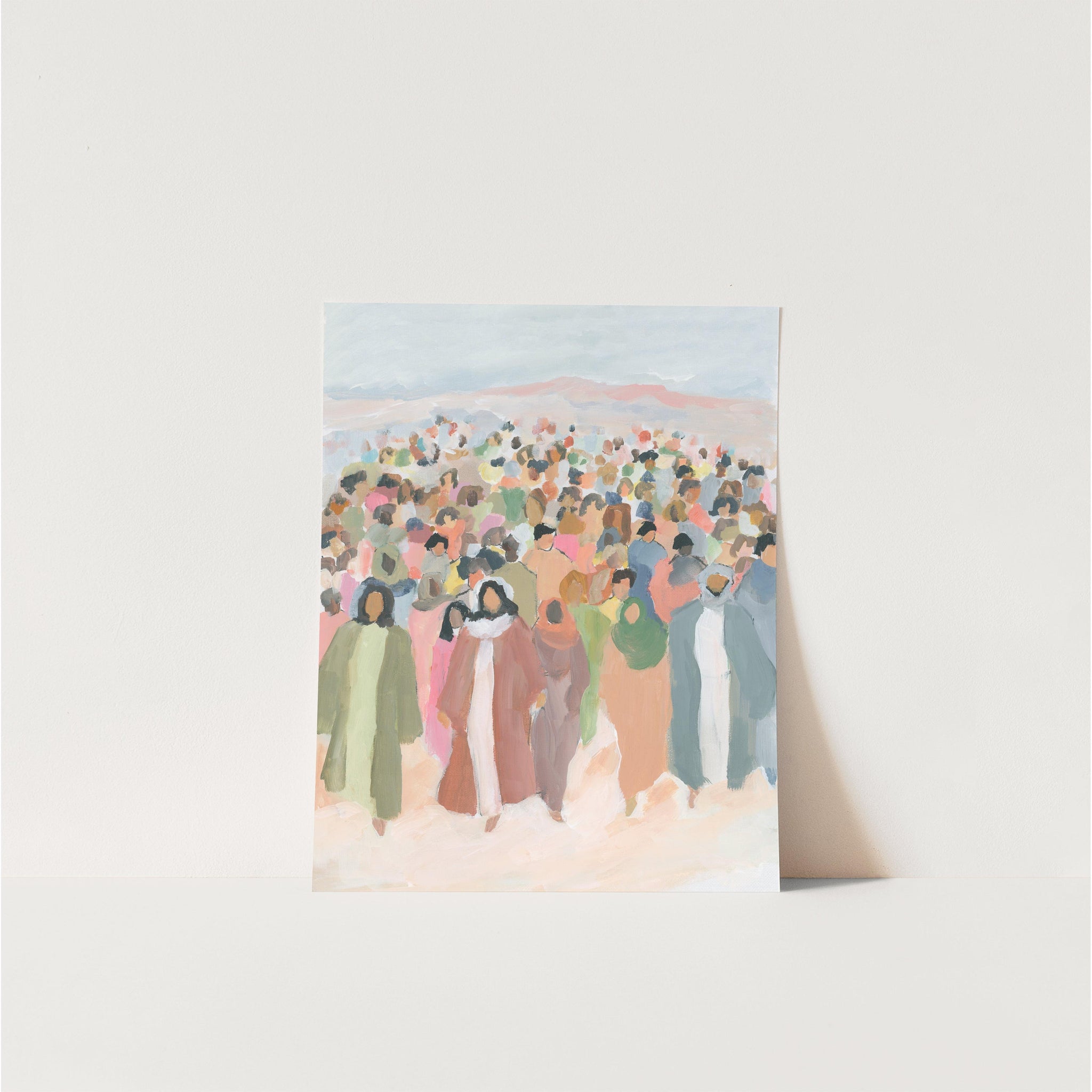 Christian Art of Jesus | People Following Jesus Acrylic Painting – Made ...