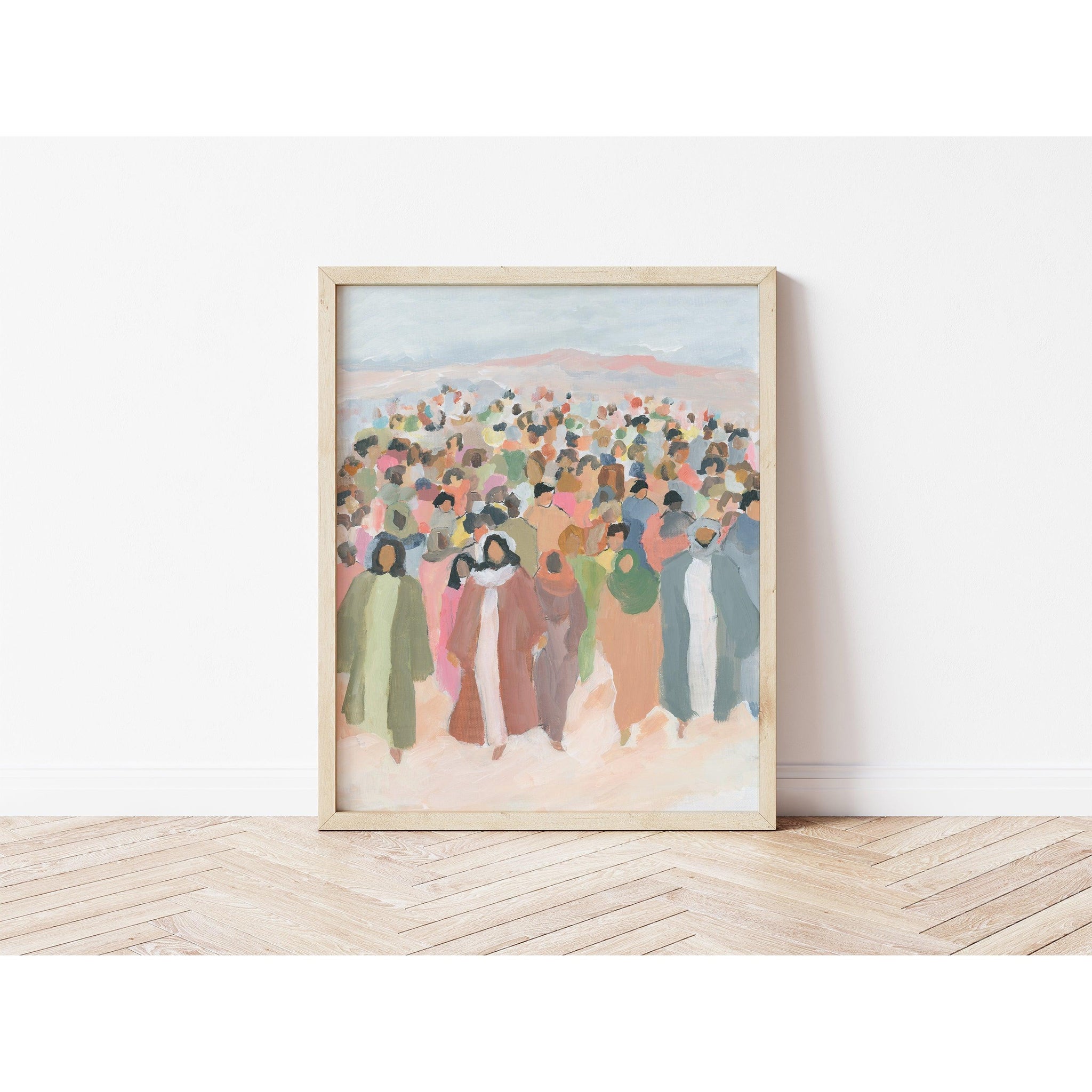 Christian Art of Jesus | People Following Jesus Acrylic Painting – Made ...