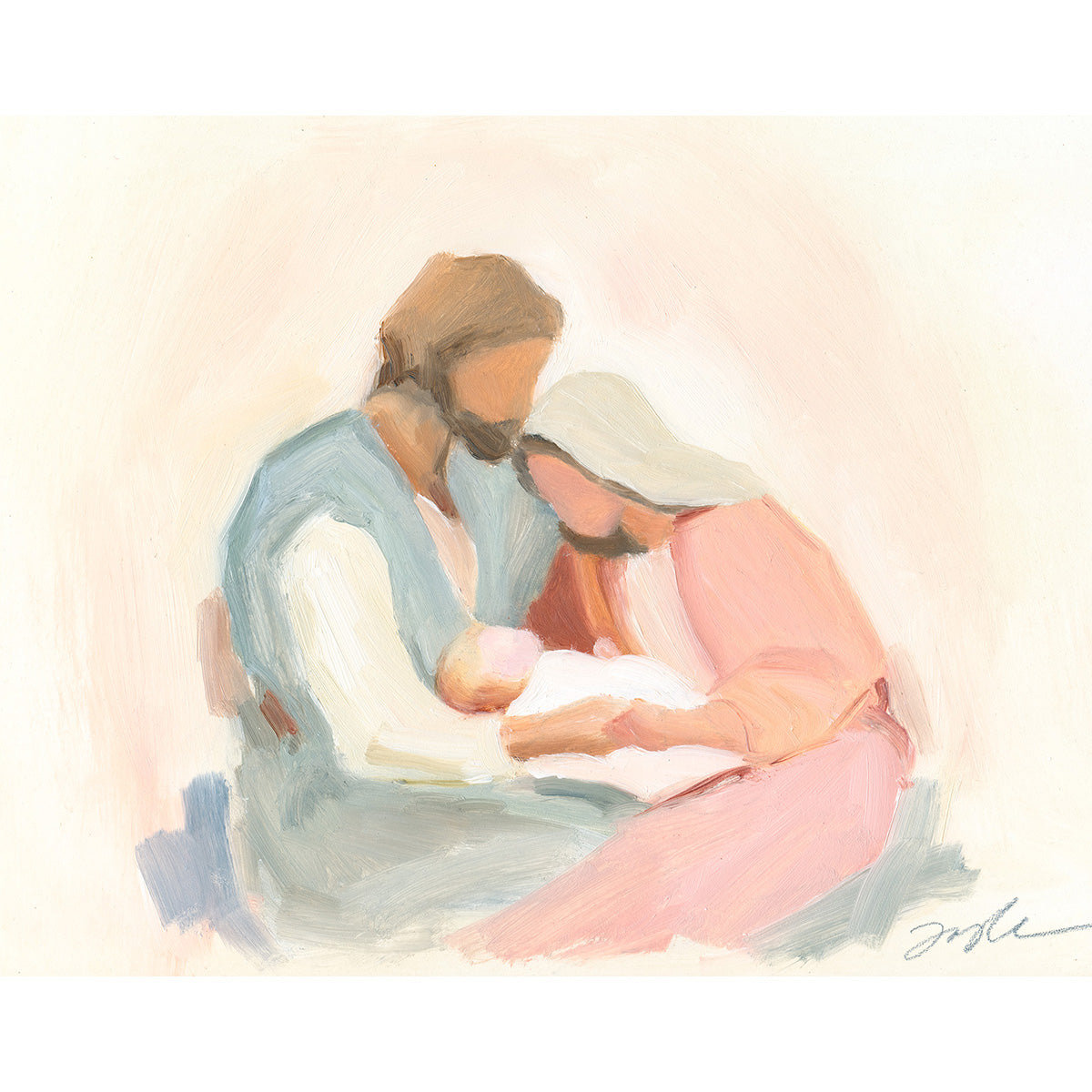 Christian Christmas Wall Art — “Intimate Holy Family” Print – Made Seen