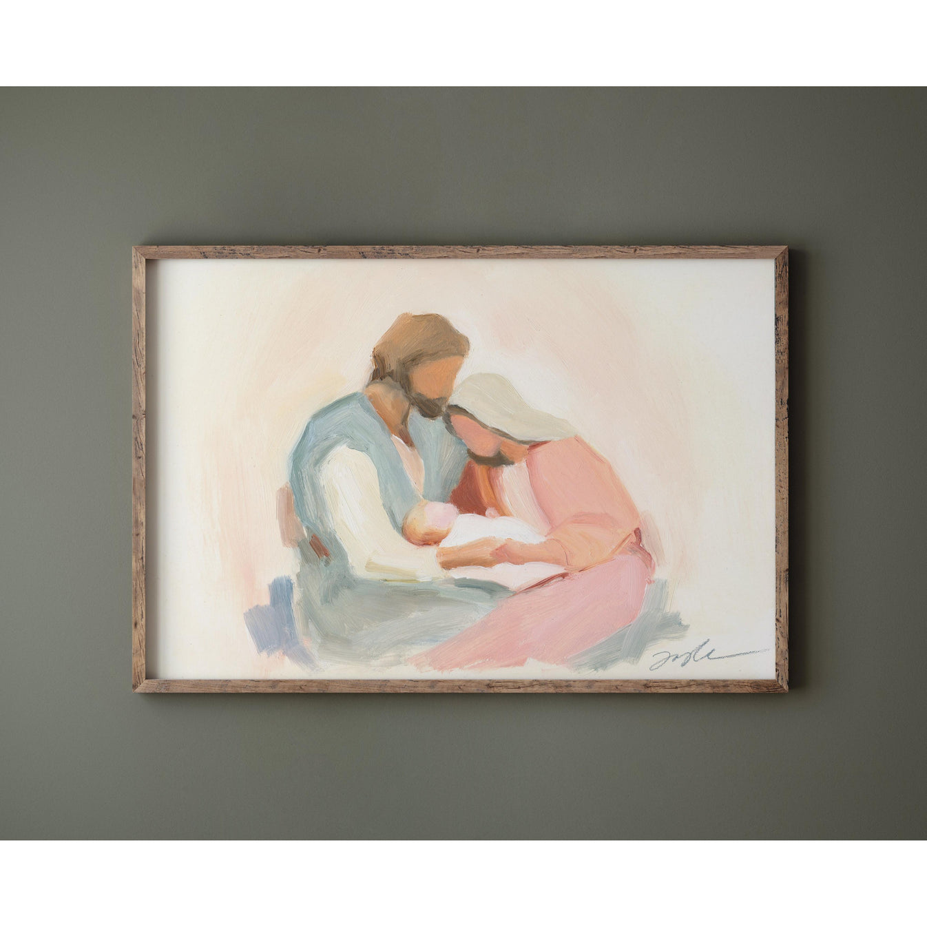 Christian Christmas Wall Art — “Intimate Holy Family” Print – Made Seen