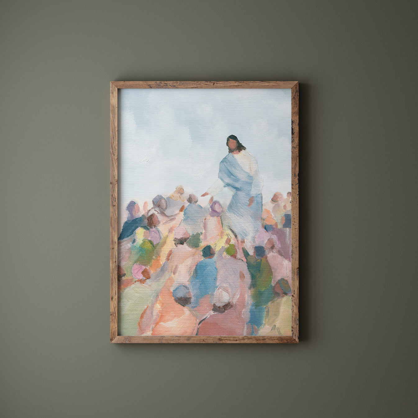 Contemporary Christian Art | Jesus and Crowd Art - "Compassion" – Made Seen