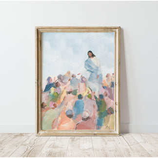 Contemporary Christian Art | Jesus and Crowd Art - "Compassion" – Made Seen