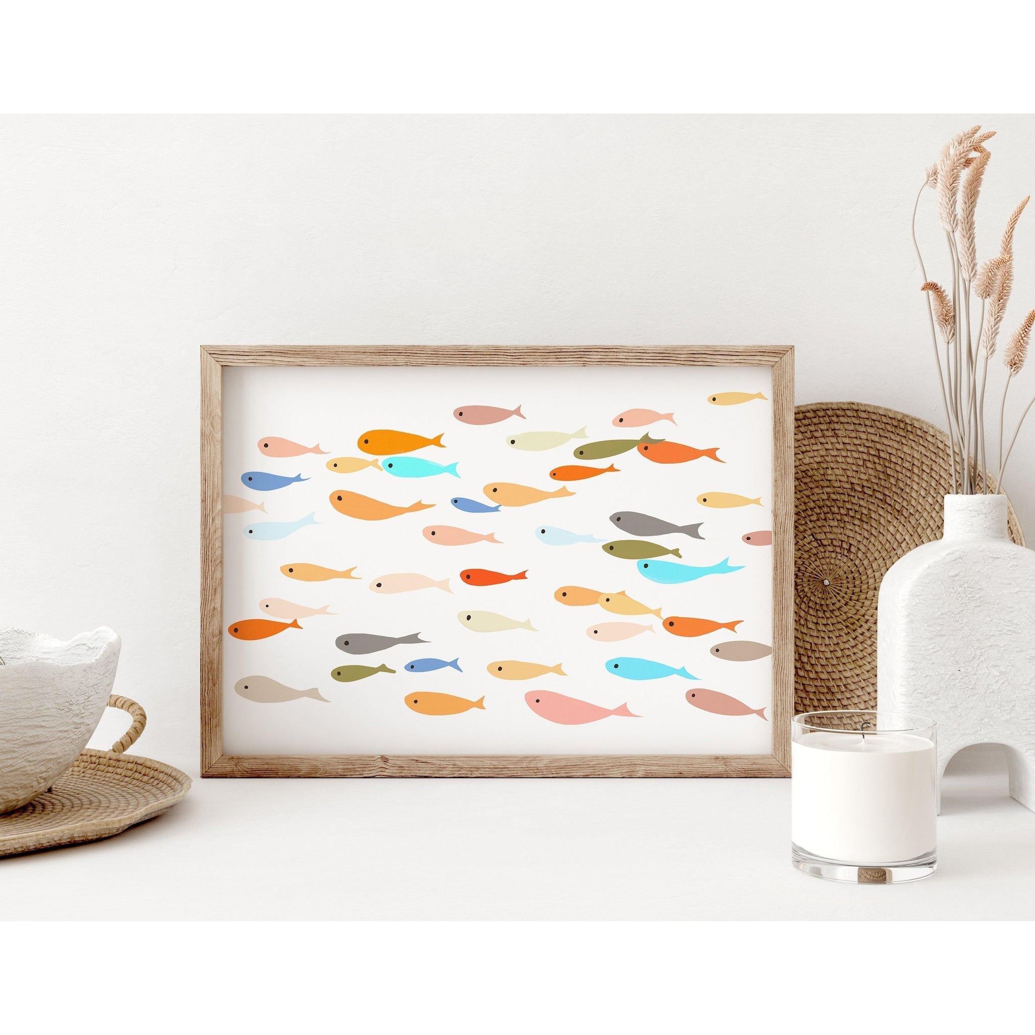 Modern Colorful Christian Art - Fish for People – Made Seen