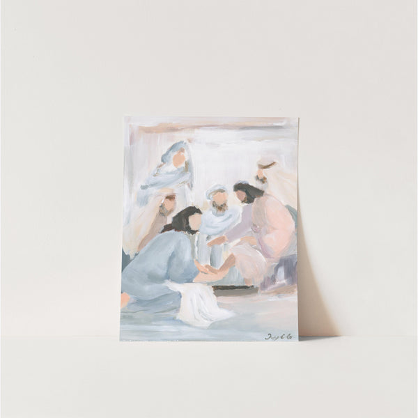 Modern Christian Art | Jesus Washing Disciples' Feet - Inspirational ...