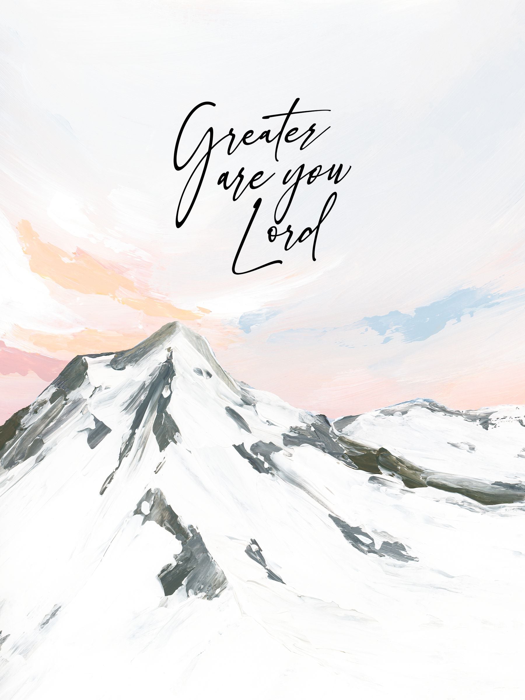Modern Christian Art - Mountain Landscape "Greater Are You, Lord ...