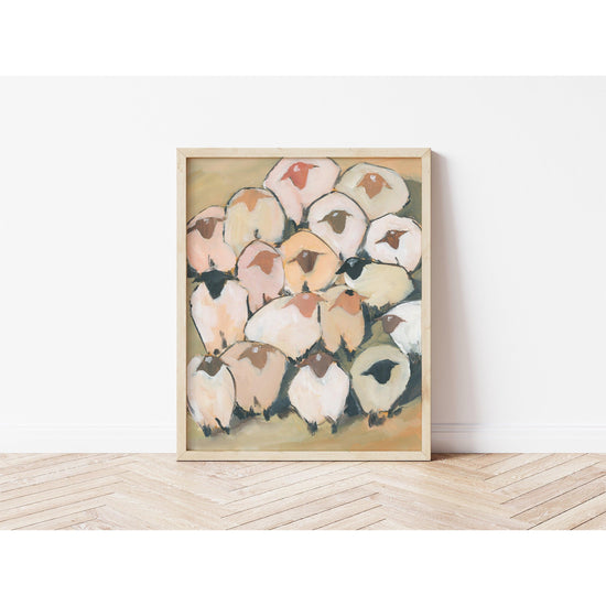 Modern Christian Art | Sheep of God Acrylic Painting – Made Seen