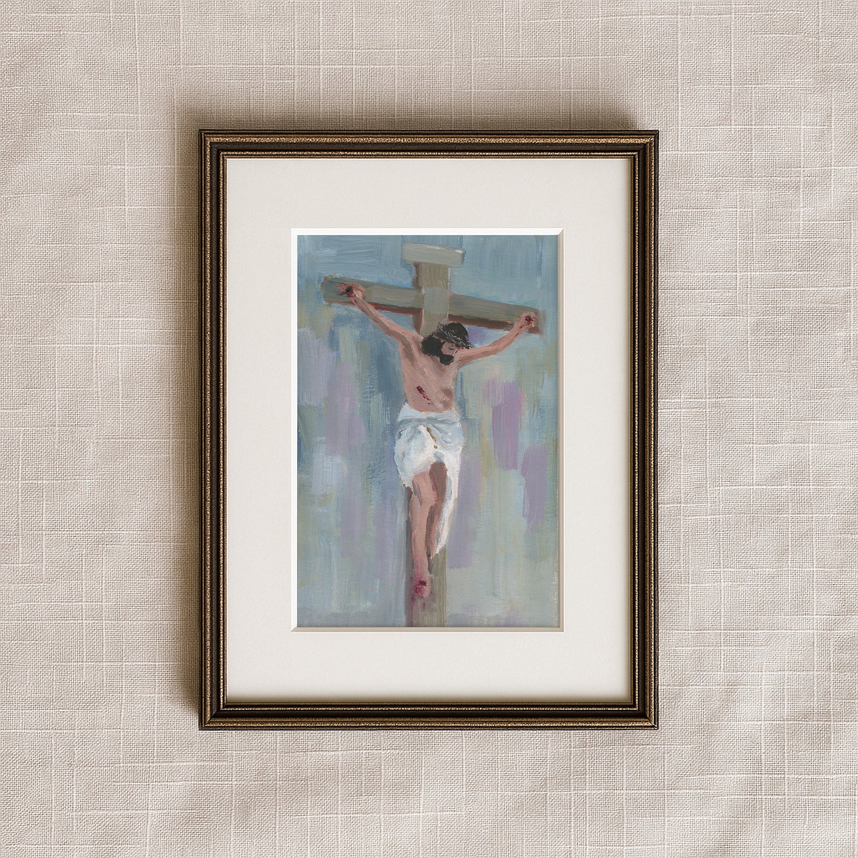 Jesus on Cross Oil-Style Painting – Beautiful Surrender | Christian ...