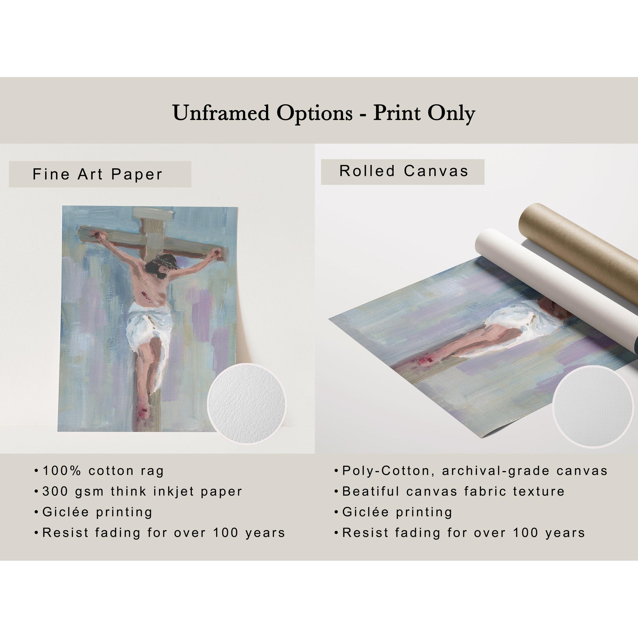 Jesus on Cross Oil-Style Painting – Beautiful Surrender | Christian ...