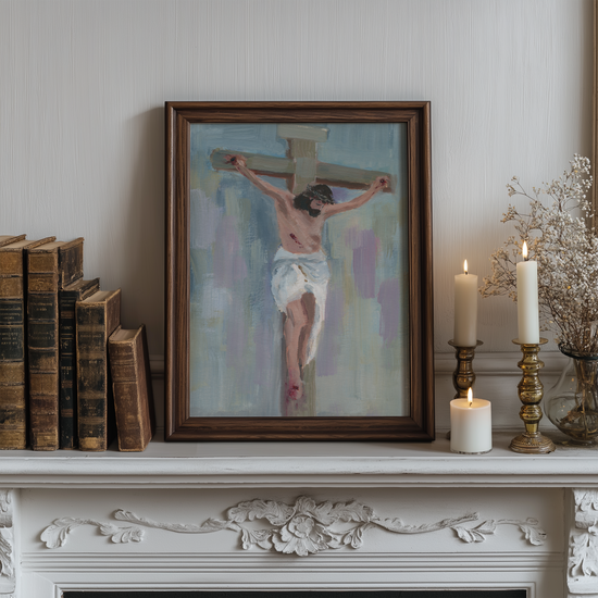 Jesus on Cross Oil-Style Painting – Beautiful Surrender | Christian ...
