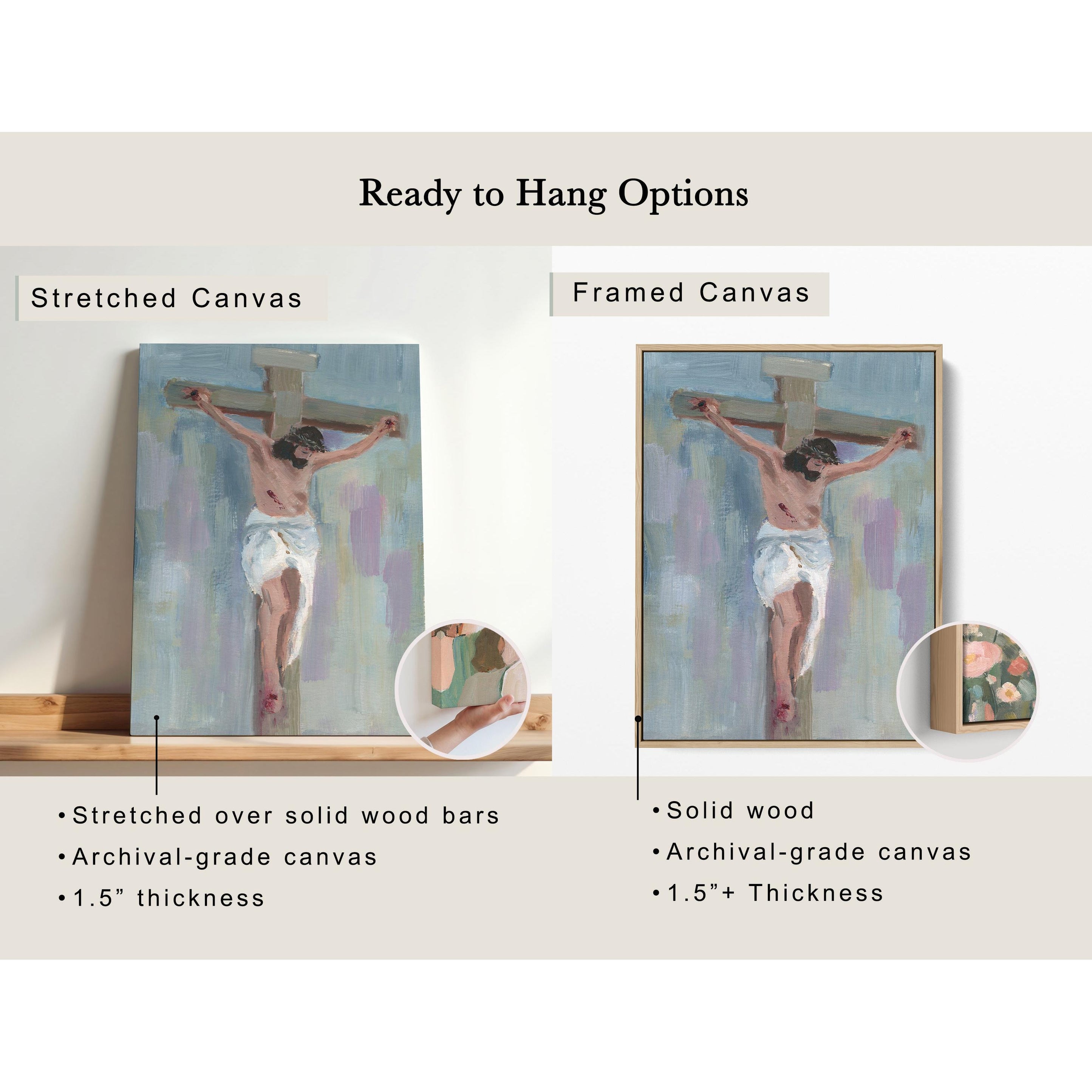 Jesus on Cross Oil-Style Painting – Beautiful Surrender | Christian ...