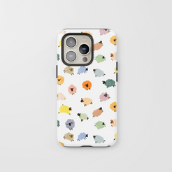 "His Sheep" Phone Case – Watercolor colorful Sheep Design – Made Seen