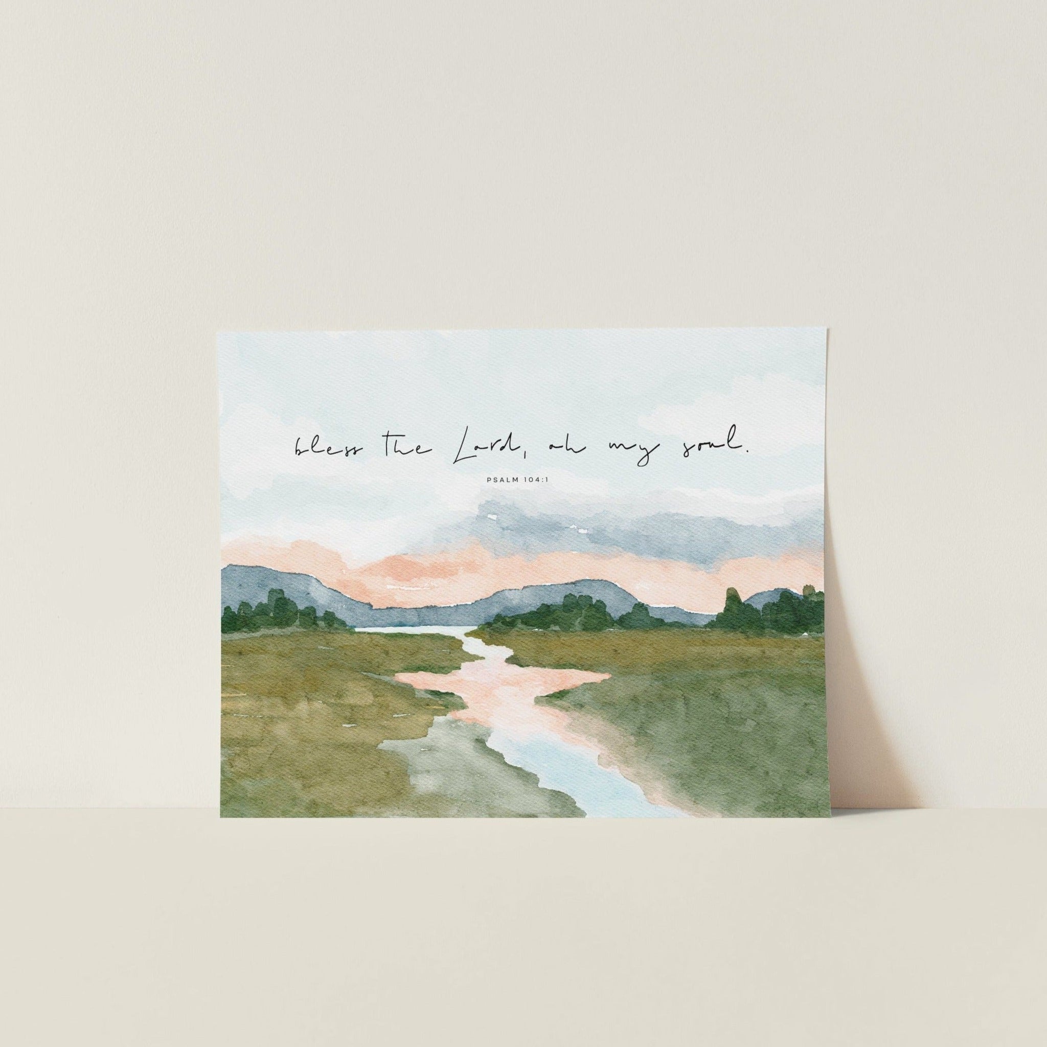 Scripture with Landscape Art - BLESS THE LORD – Made Seen