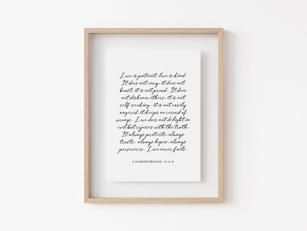 Calligraphy Bible Verse Signs — Christian Wall Art for a Faith-Centere ...