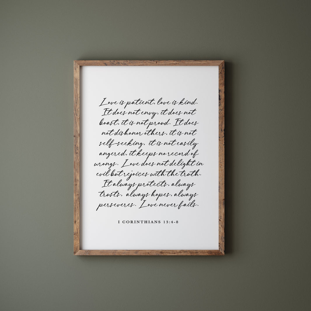Calligraphy Bible Verse Signs — Christian Wall Art for a Faith-Centere ...