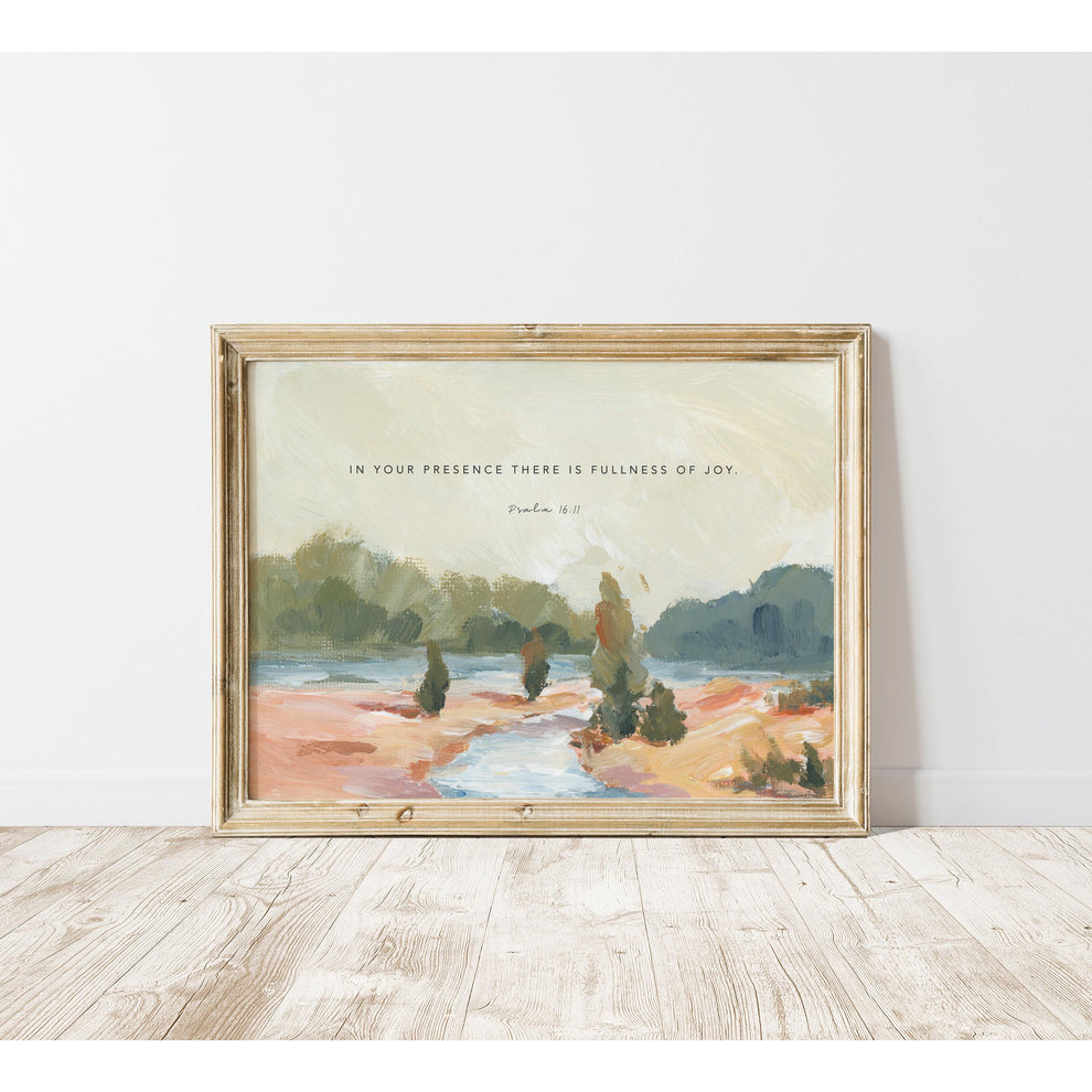 Scripture Wall Art — “Fullness of Joy” Christian Print – Made Seen